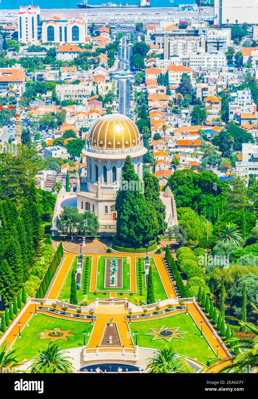 Aerial view of Bahai gardens in Haifa, Israel Stock Photo - Alamy