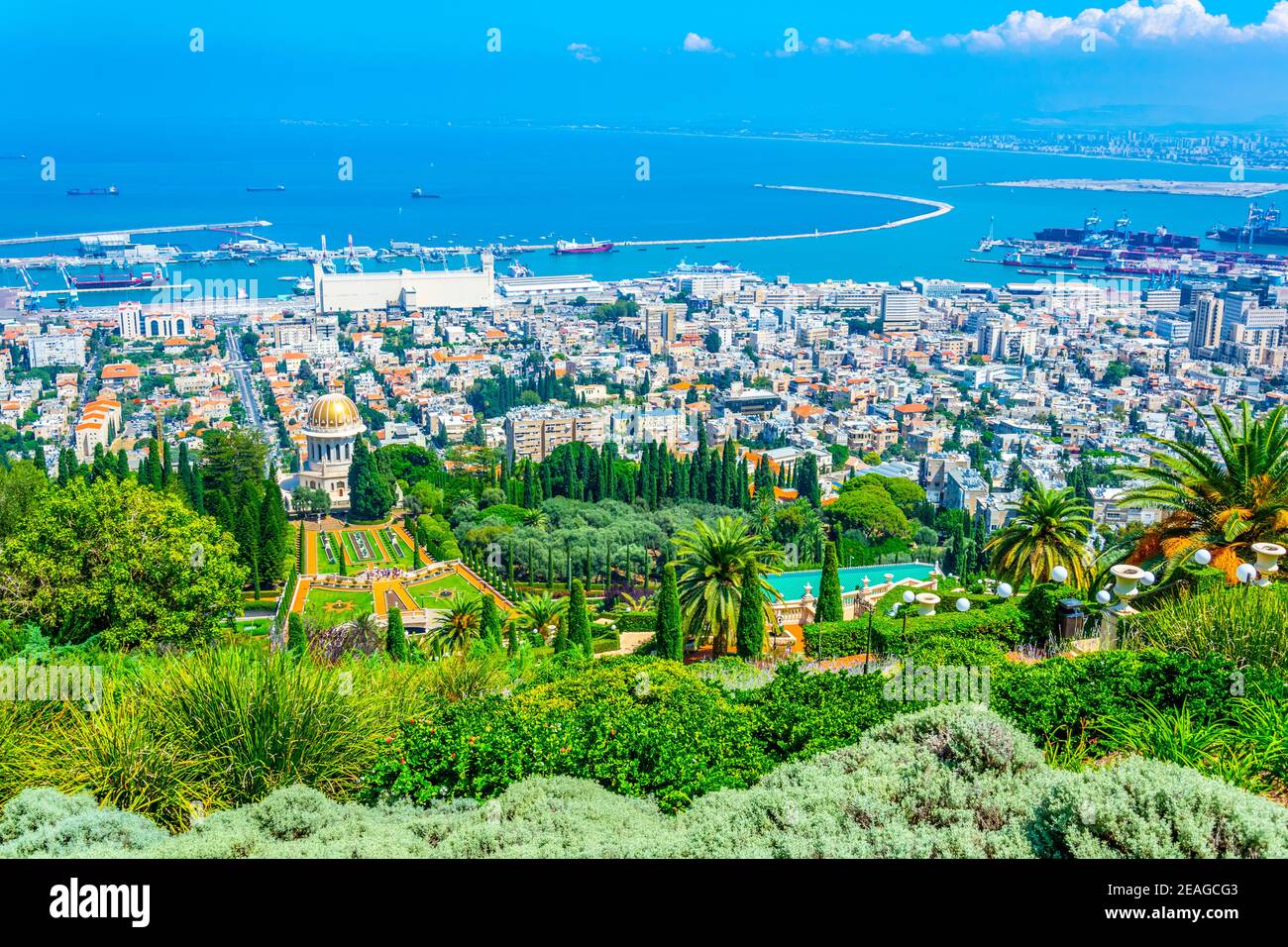 Aerial view of Bahai gardens in Haifa, Israel Stock Photo - Alamy