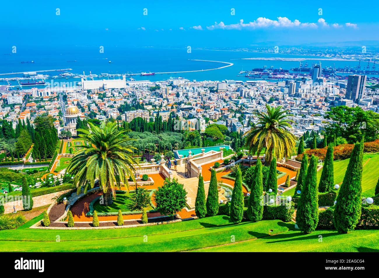 Aerial view of Bahai gardens in Haifa, Israel Stock Photo - Alamy