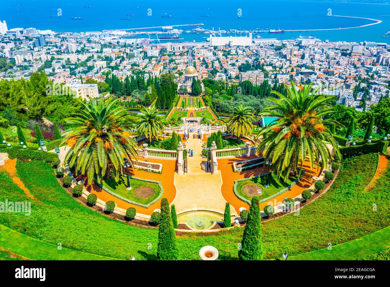 Aerial view of Bahai gardens in Haifa, Israel Stock Photo - Alamy