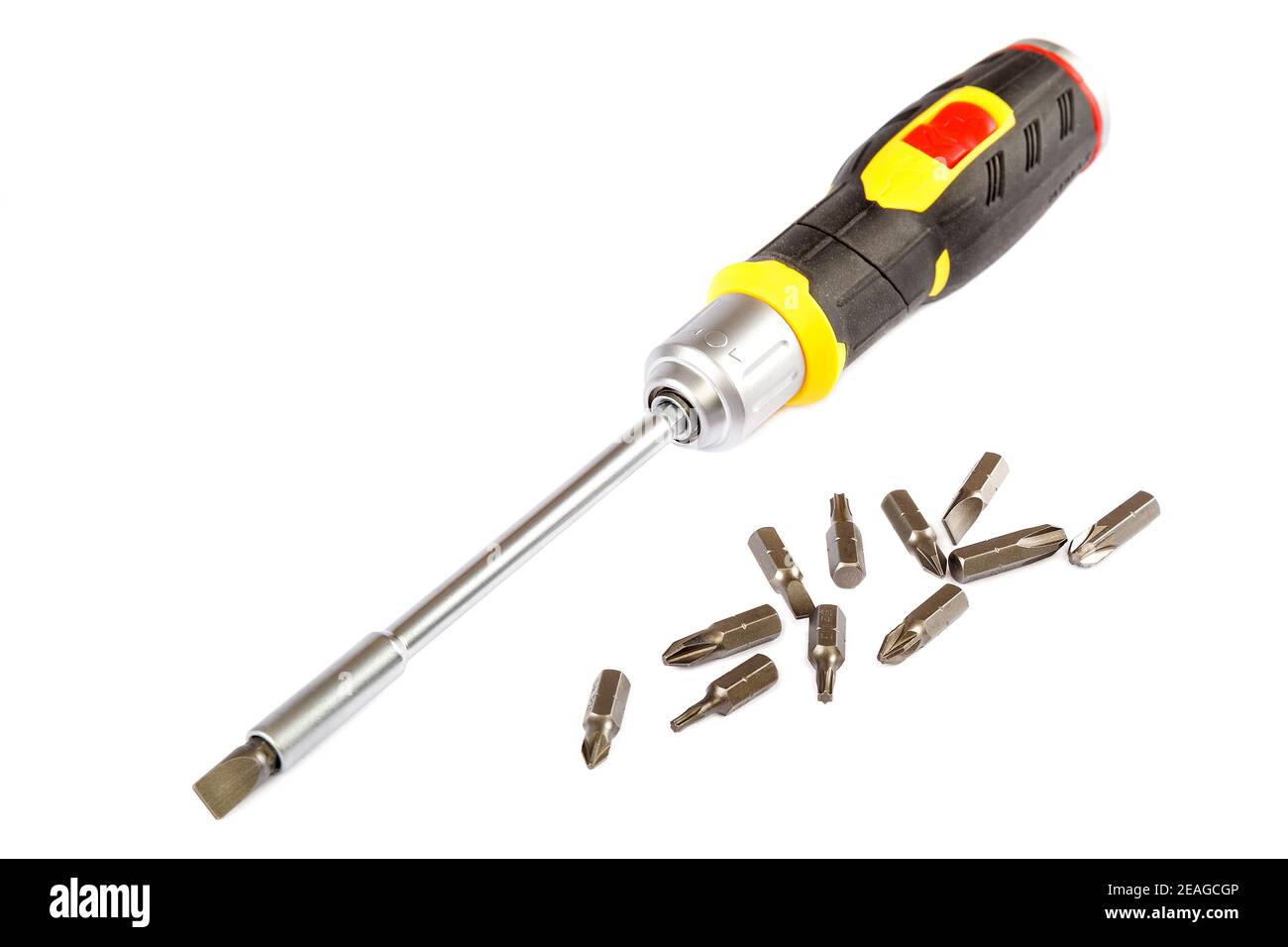 Screwdriver universal isolated on white background Stock Photo - Alamy