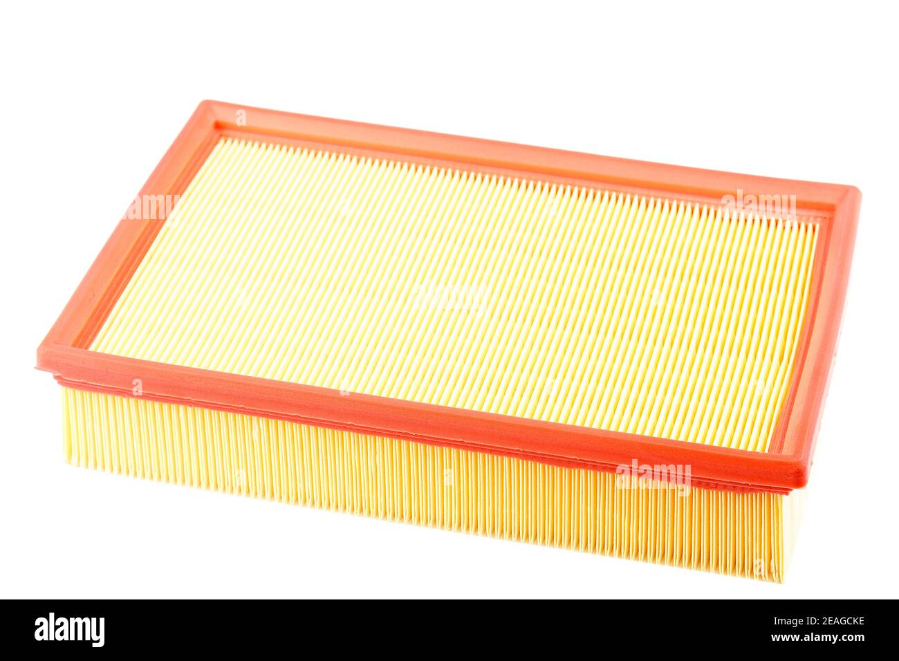 Car air filter isolated on white background Stock Photo - Alamy
