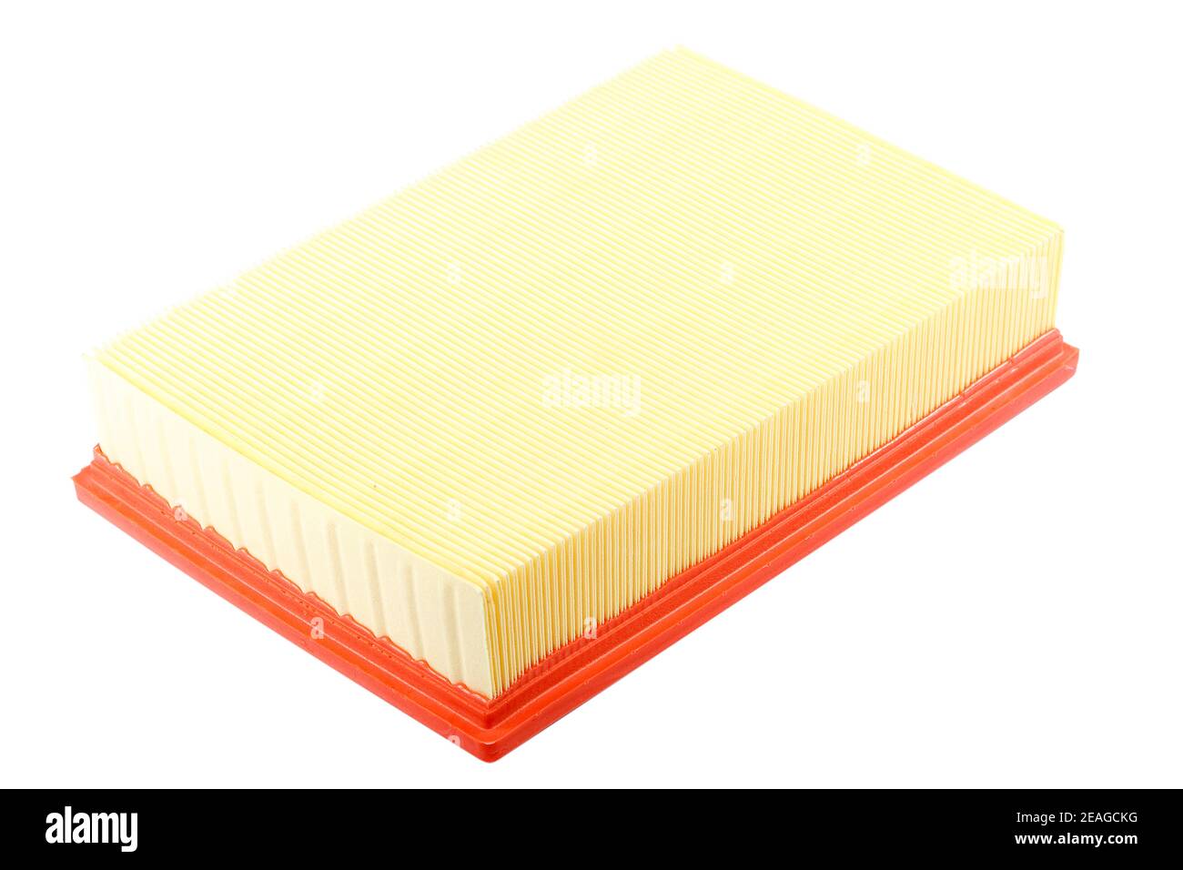 Car air filter isolated on white background Stock Photo - Alamy