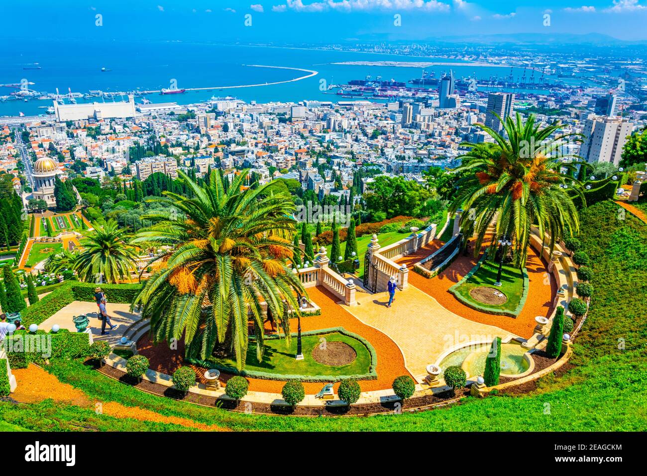Aerial view of Bahai gardens in Haifa, Israel Stock Photo - Alamy