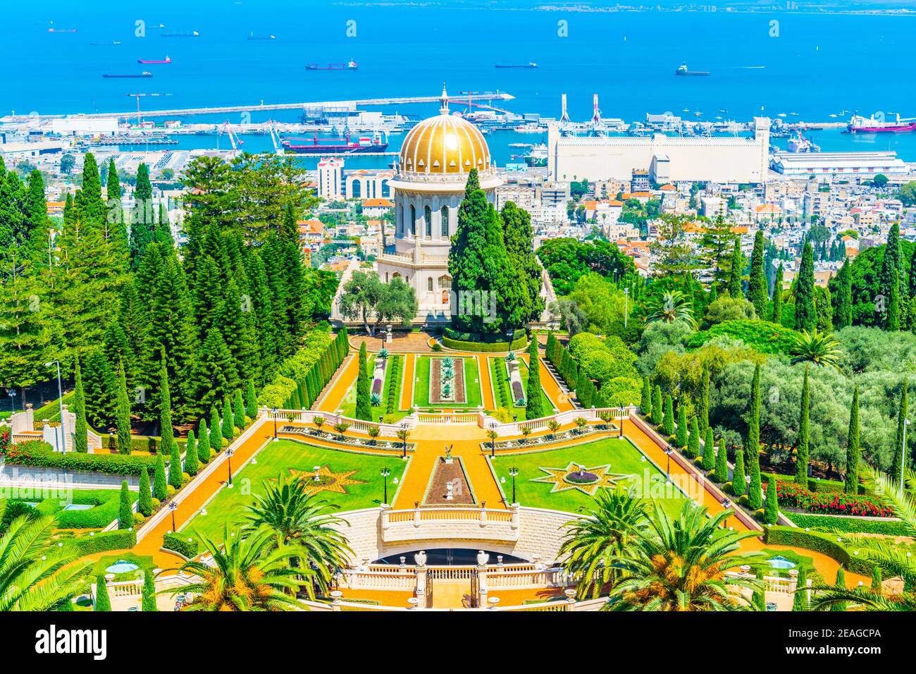 Aerial view of Bahai gardens in Haifa, Israel Stock Photo - Alamy