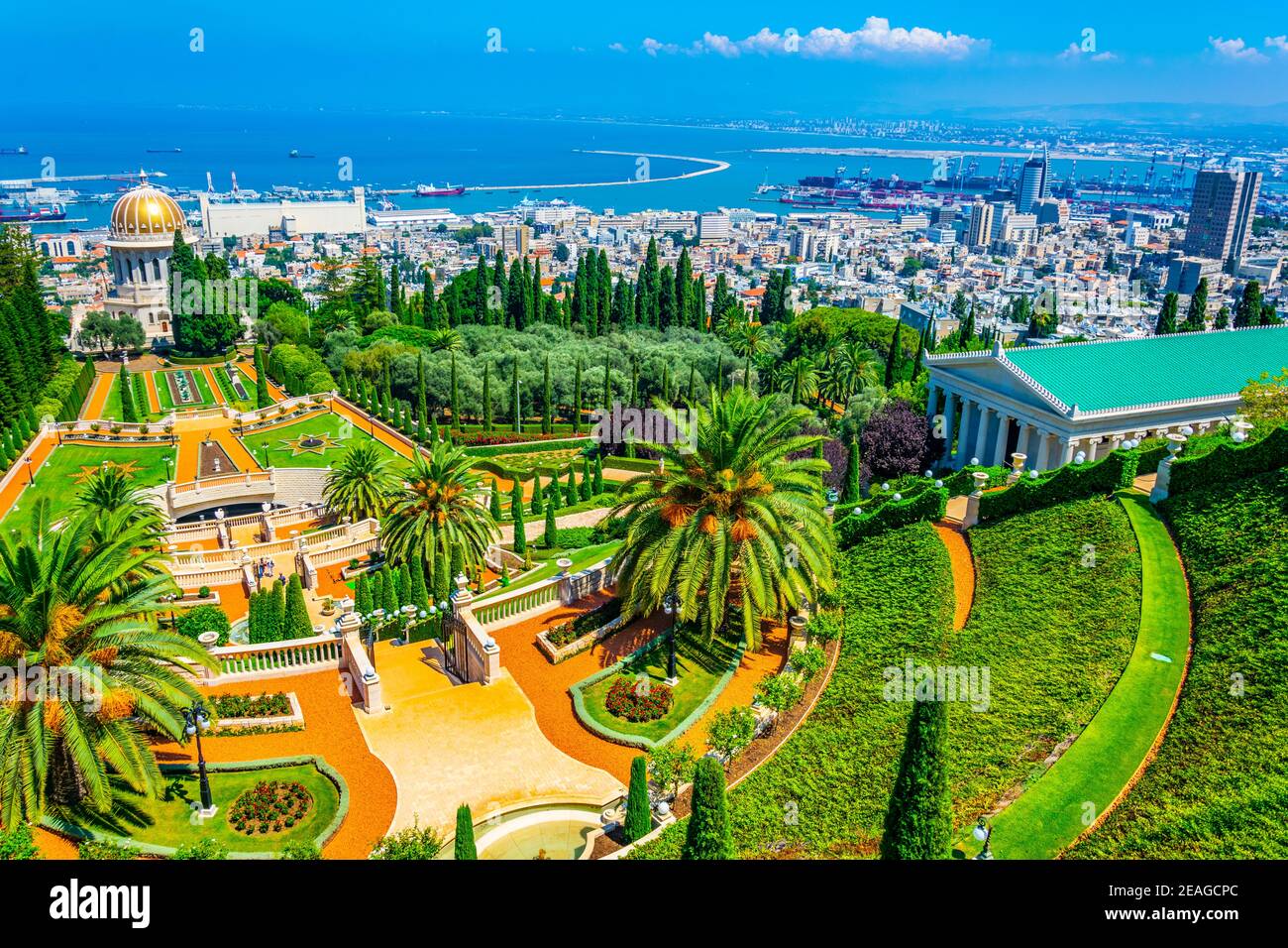 Aerial view of Bahai gardens in Haifa, Israel Stock Photo - Alamy