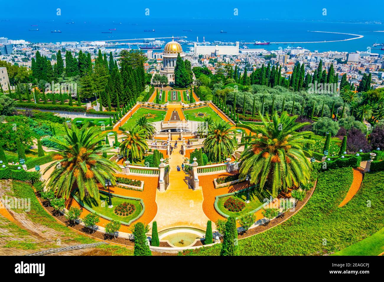 Aerial view of Bahai gardens in Haifa, Israel Stock Photo - Alamy