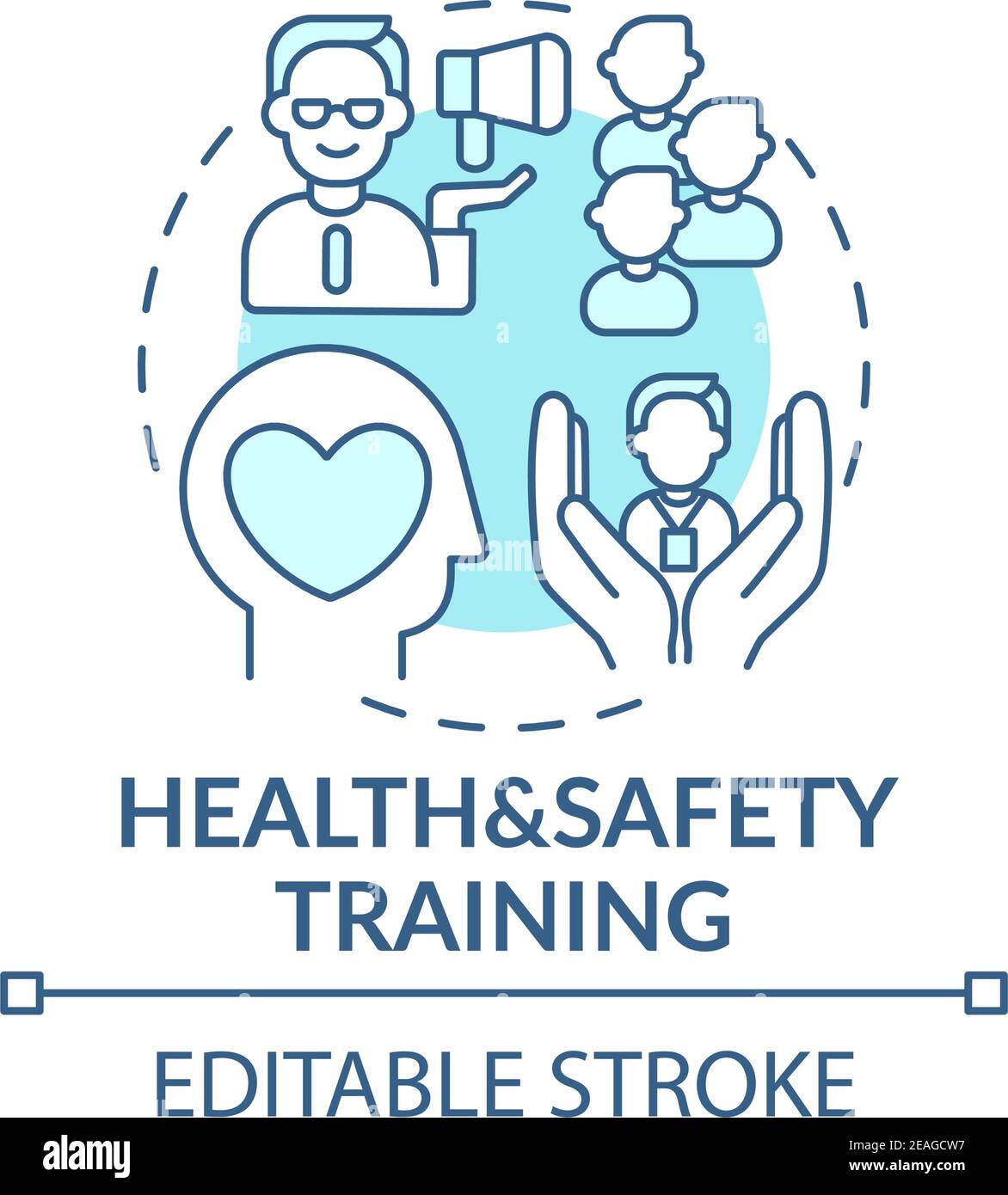Training of safety and health concept icon Stock Vector Image & Art - Alamy