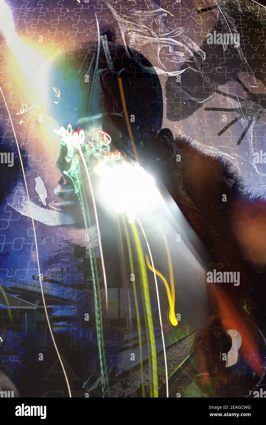 Modern weird abstract art. 3D rendering Stock Photo - Alamy