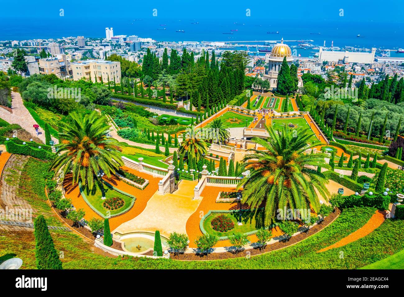 Aerial view of Bahai gardens in Haifa, Israel Stock Photo - Alamy