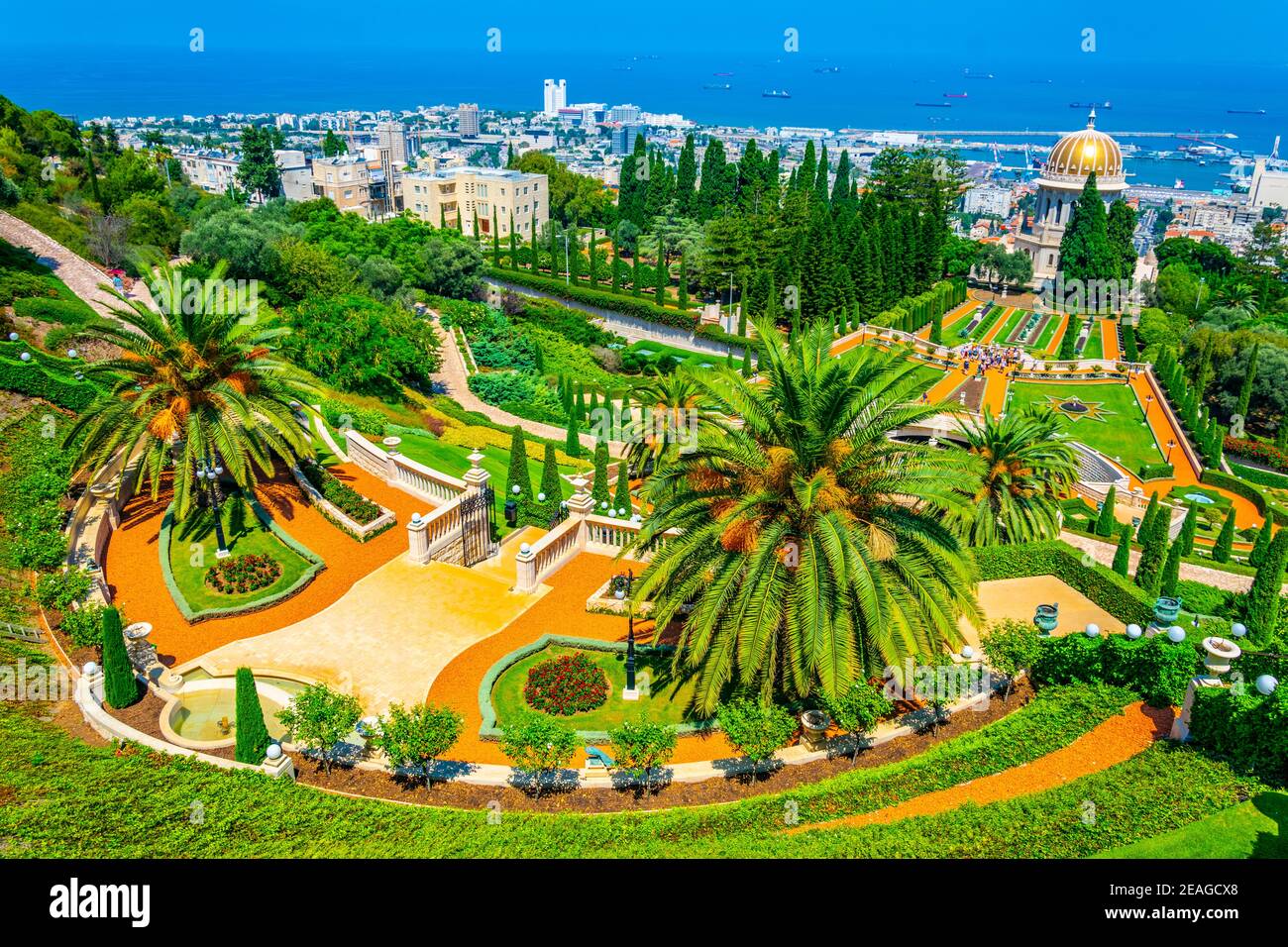 Aerial view of Bahai gardens in Haifa, Israel Stock Photo - Alamy