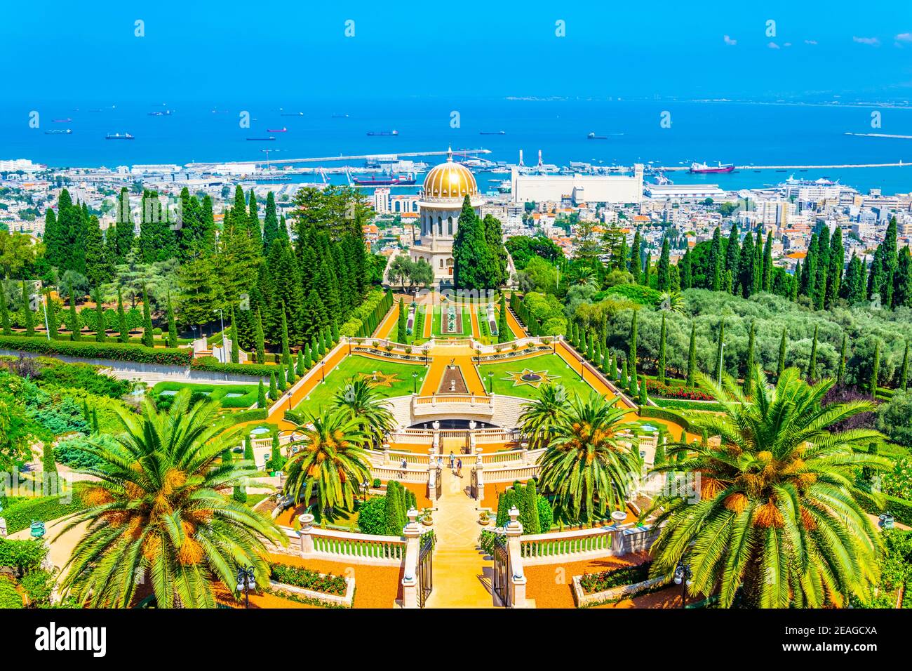 Aerial view of Bahai gardens in Haifa, Israel Stock Photo - Alamy