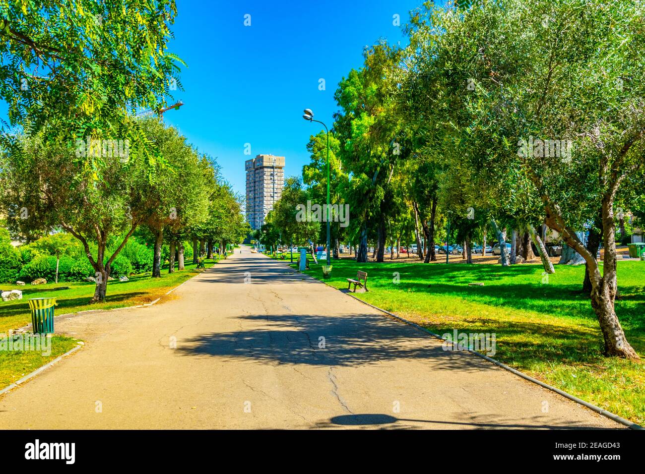 Park at Haifa, Israel Stock Photo - Alamy