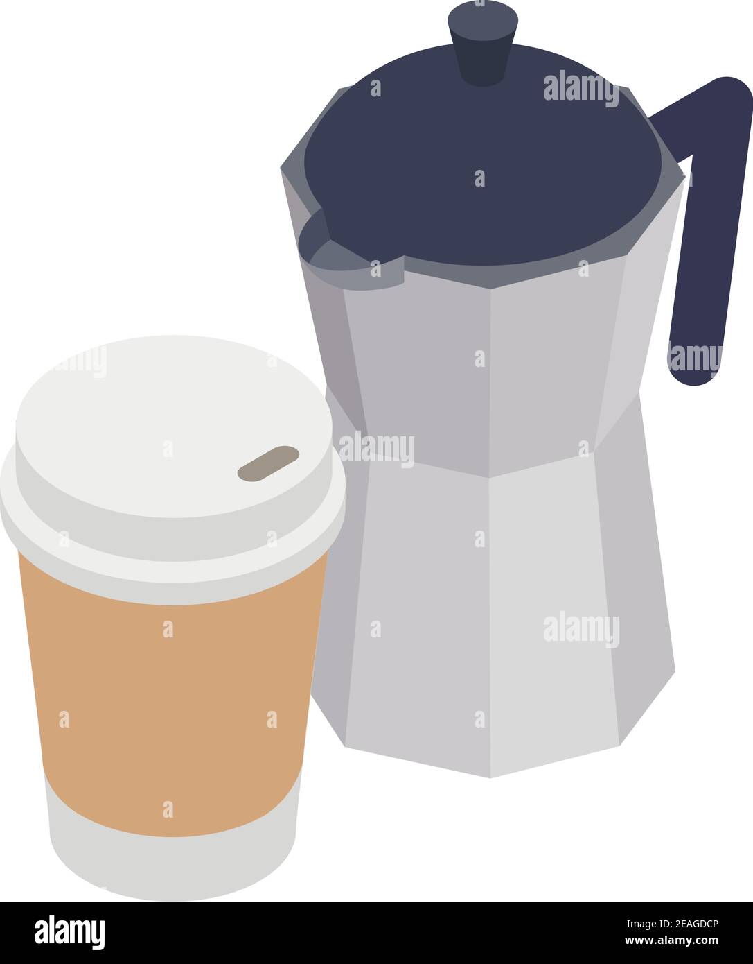 Silver coffeepot Stock Vector Images - Alamy