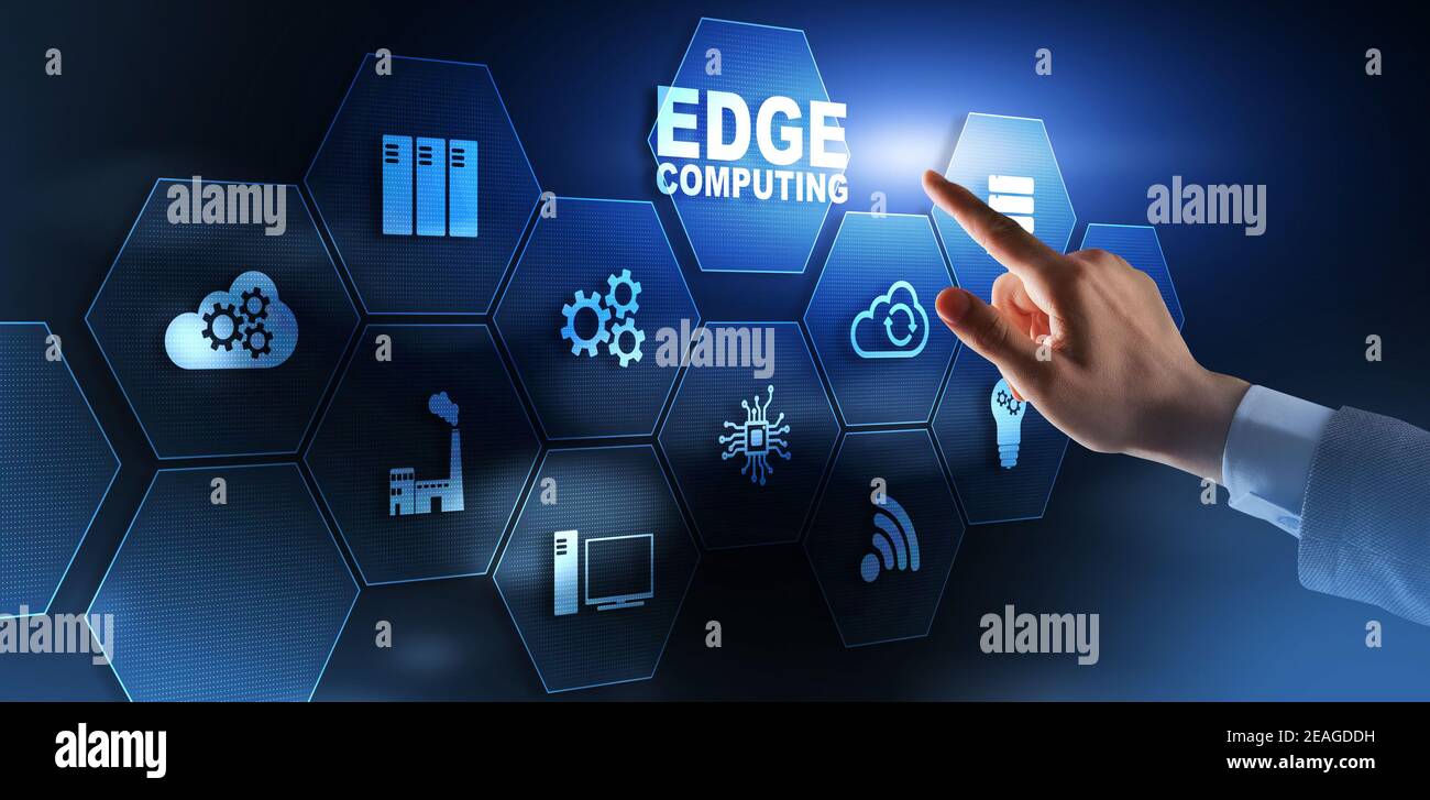 Edge Computing Business Technology concept on virtual screen Stock ...