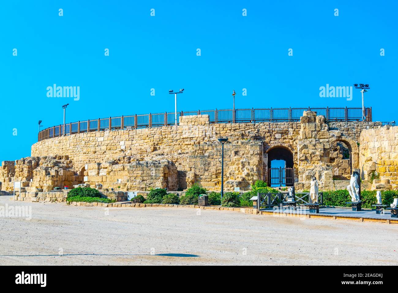 Roman theater amphitheater caesarea caesarea hi-res stock photography ...