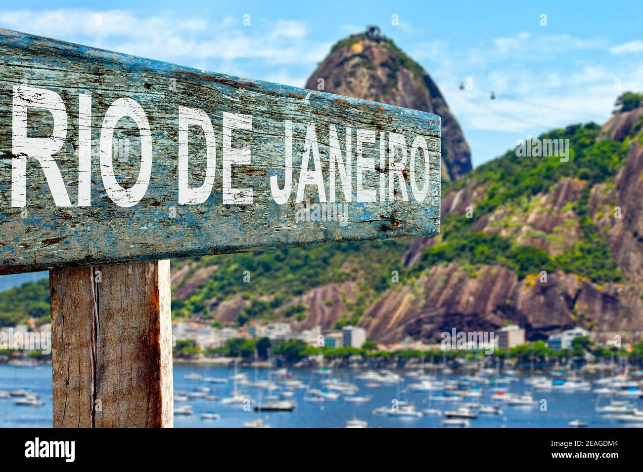 Rio de Janeiro road sign Stock Photo - Alamy