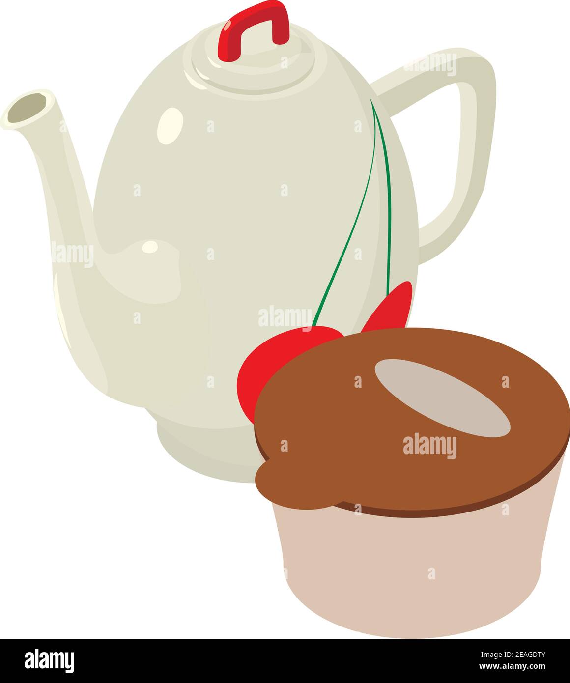 Fruit tea icon. Isometric illustration of fruit tea vector icon for web ...