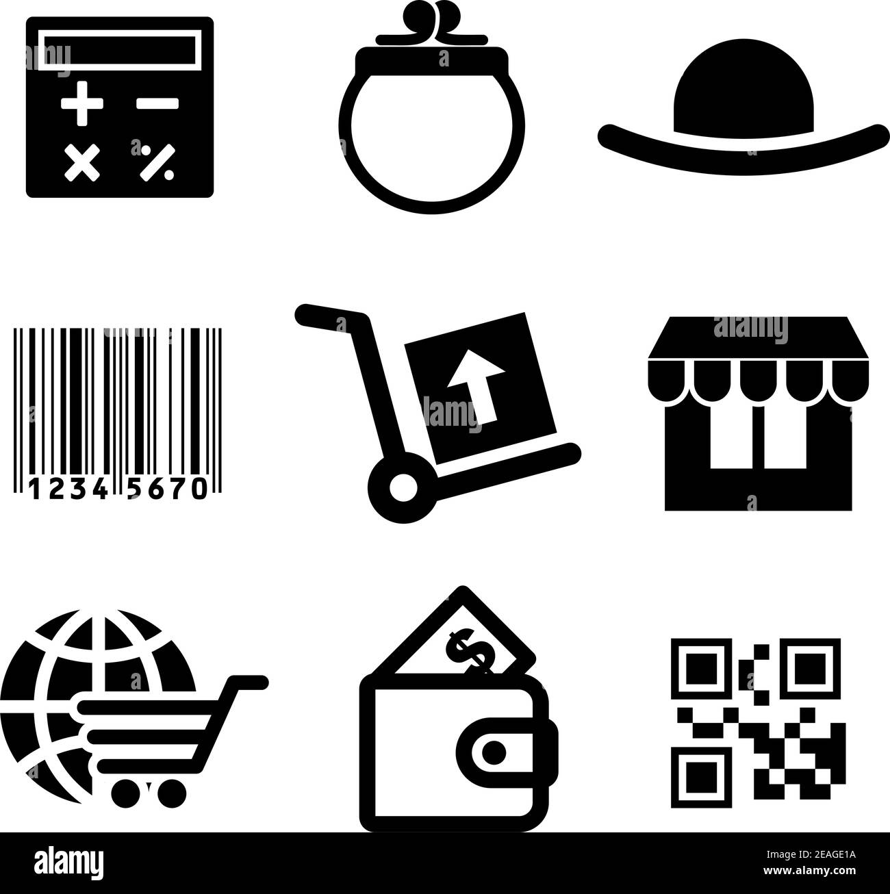 Supermarket shopping trolleys Stock Vector Images - Alamy