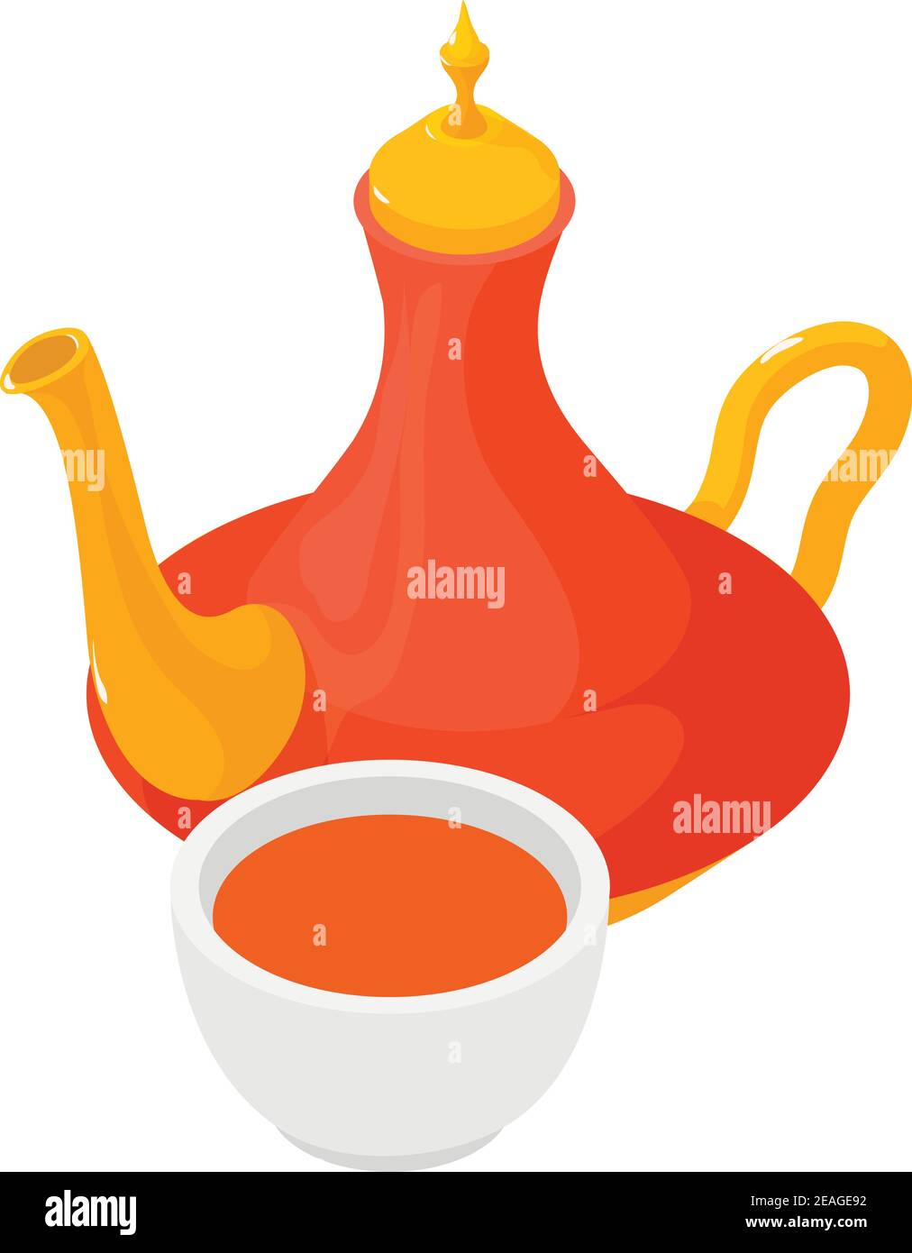 Turkish tea icon. Isometric illustration of turkish tea vector icon for ...