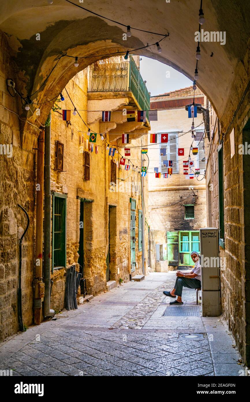 Street scene in nazareth hi-res stock photography and images - Alamy