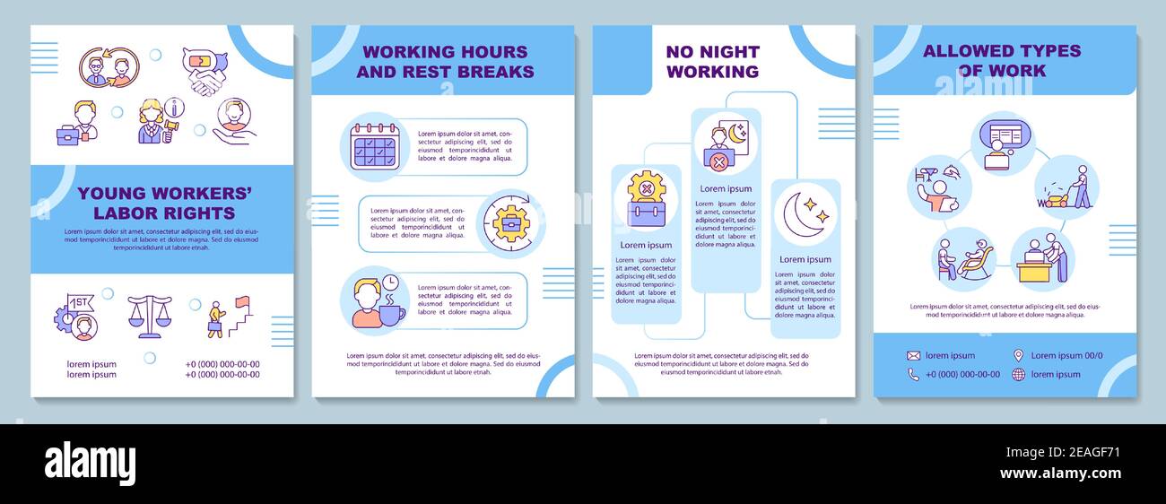 Employee adaptation tips brochure template Stock Vector Image & Art - Alamy