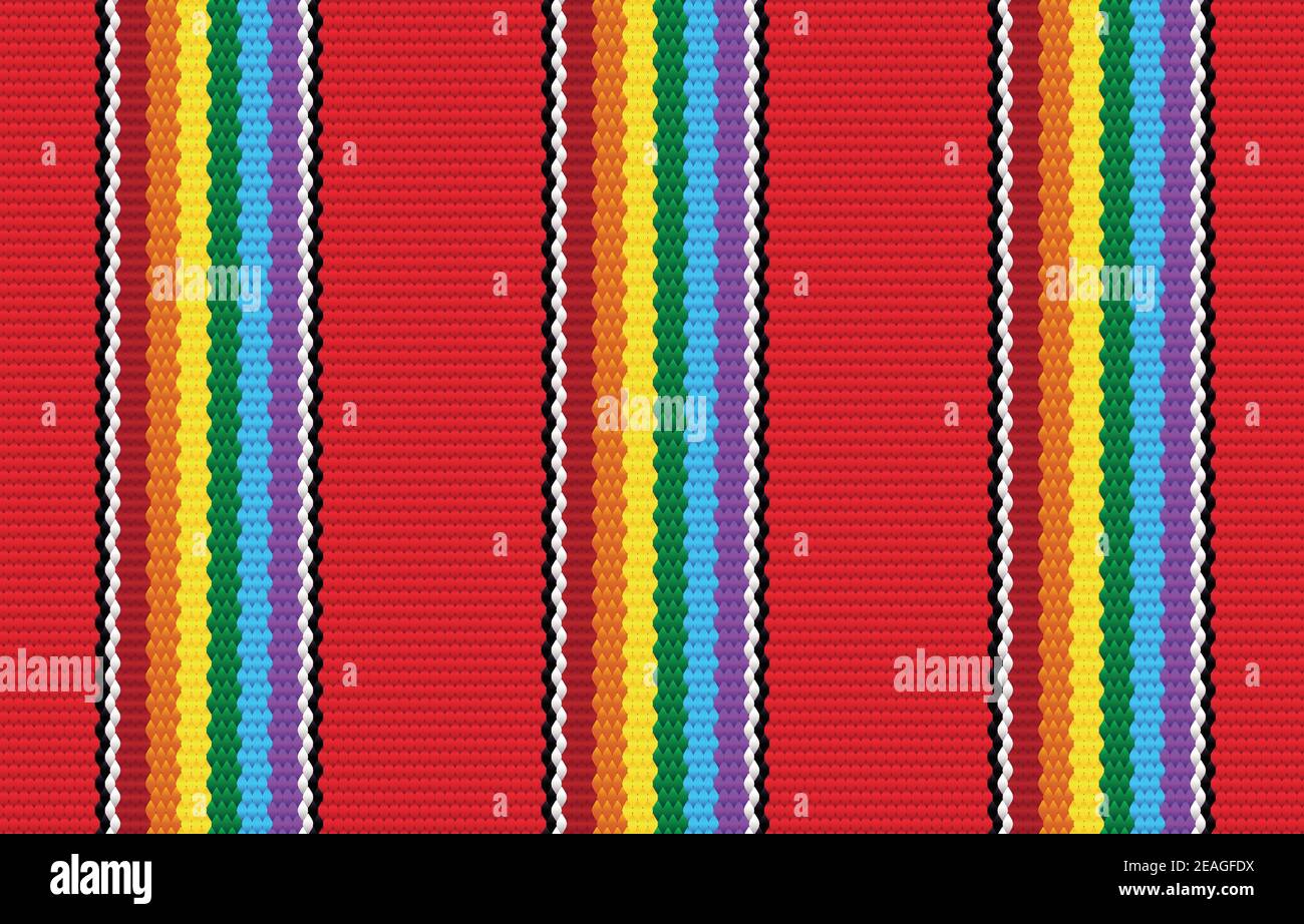 Ethnic red-pride geometric seamless pattern in Fabric style. Design for ...