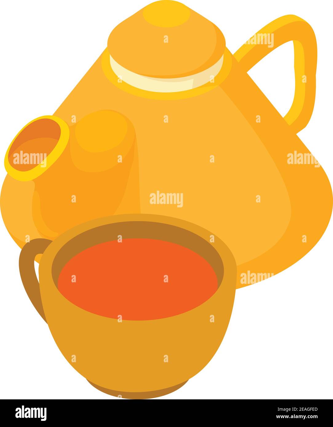 Ginger tea icon. Isometric illustration of ginger tea vector icon for ...