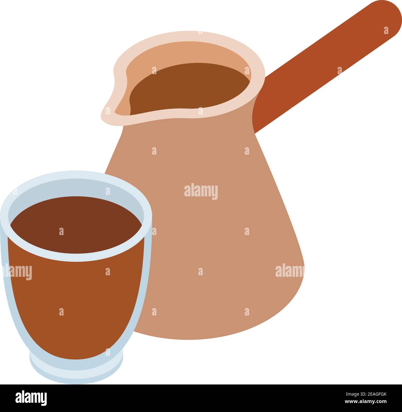 Turkish coffee icon. Isometric illustration of turkish coffee vector ...