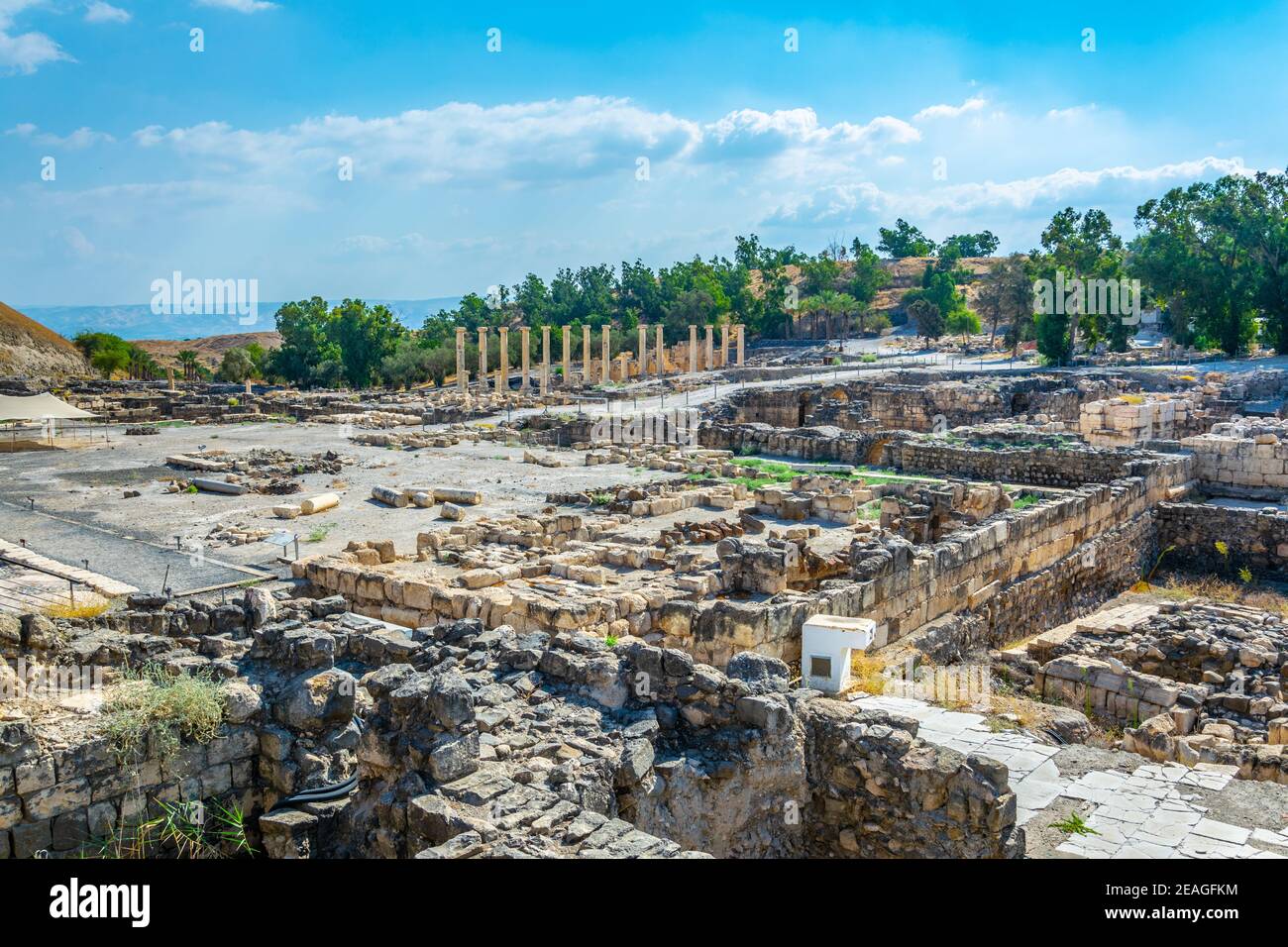 Beit Shean roman ruins in Israel Stock Photo - Alamy