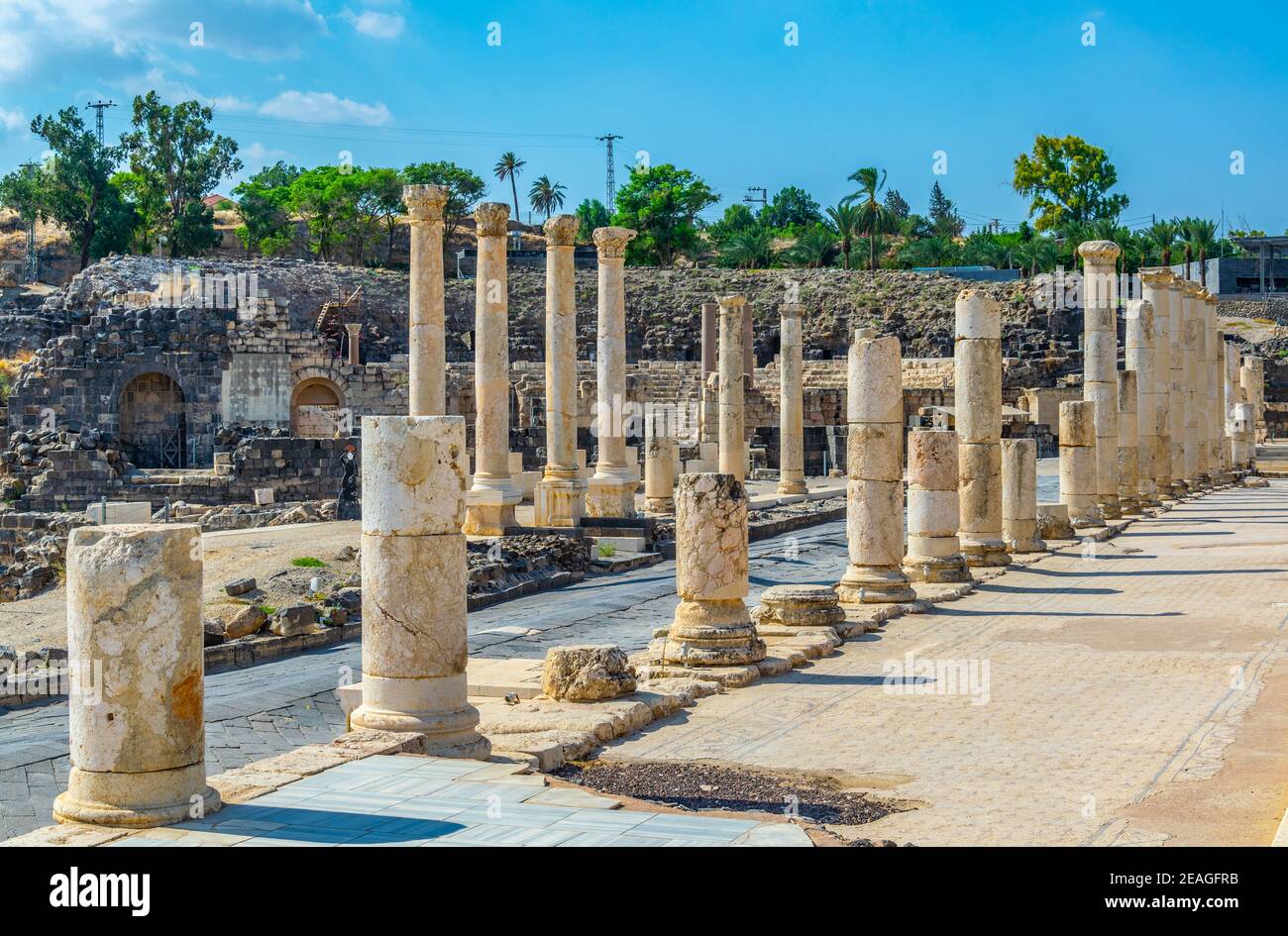 Beit Shean roman ruins in Israel Stock Photo - Alamy