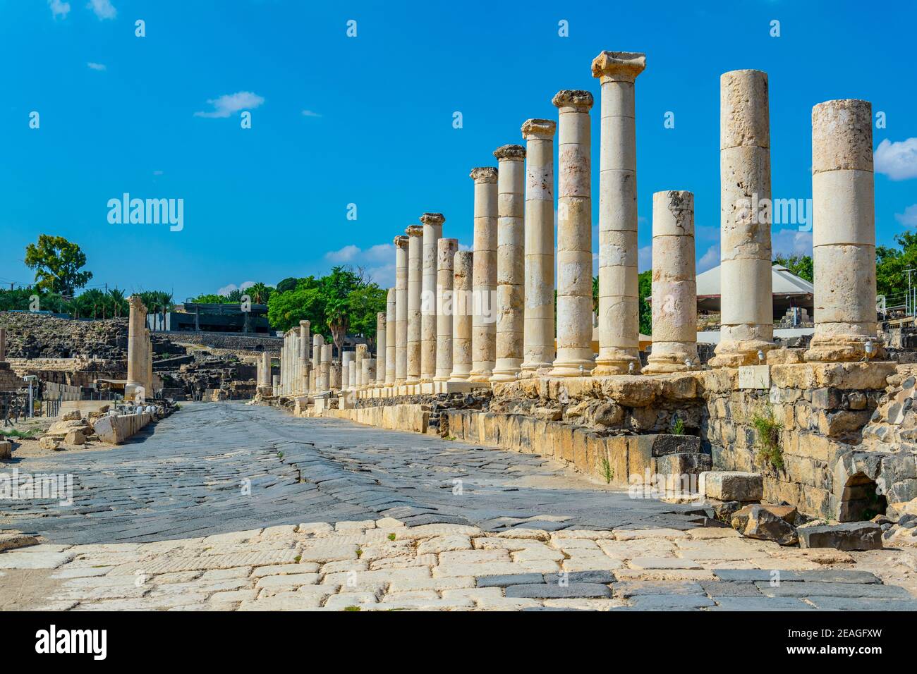 Beit Shean roman ruins in Israel Stock Photo - Alamy