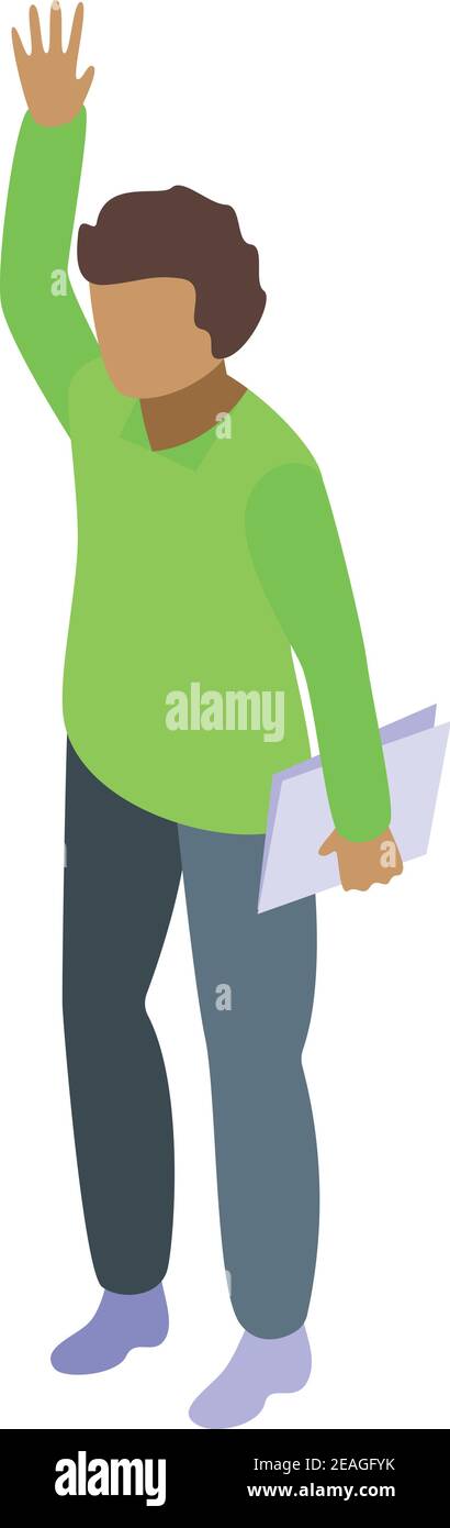 School test progress icon. Isometric of school test progress vector ...