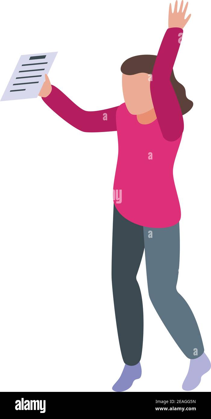 School test knowledge icon. Isometric of school test knowledge vector ...