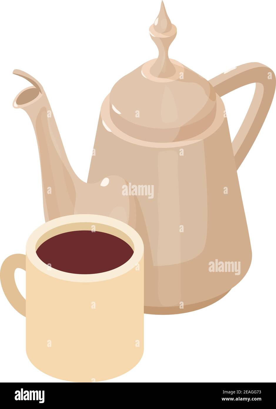 Arabic coffee icon. Isometric illustration of arabic coffee vector icon ...