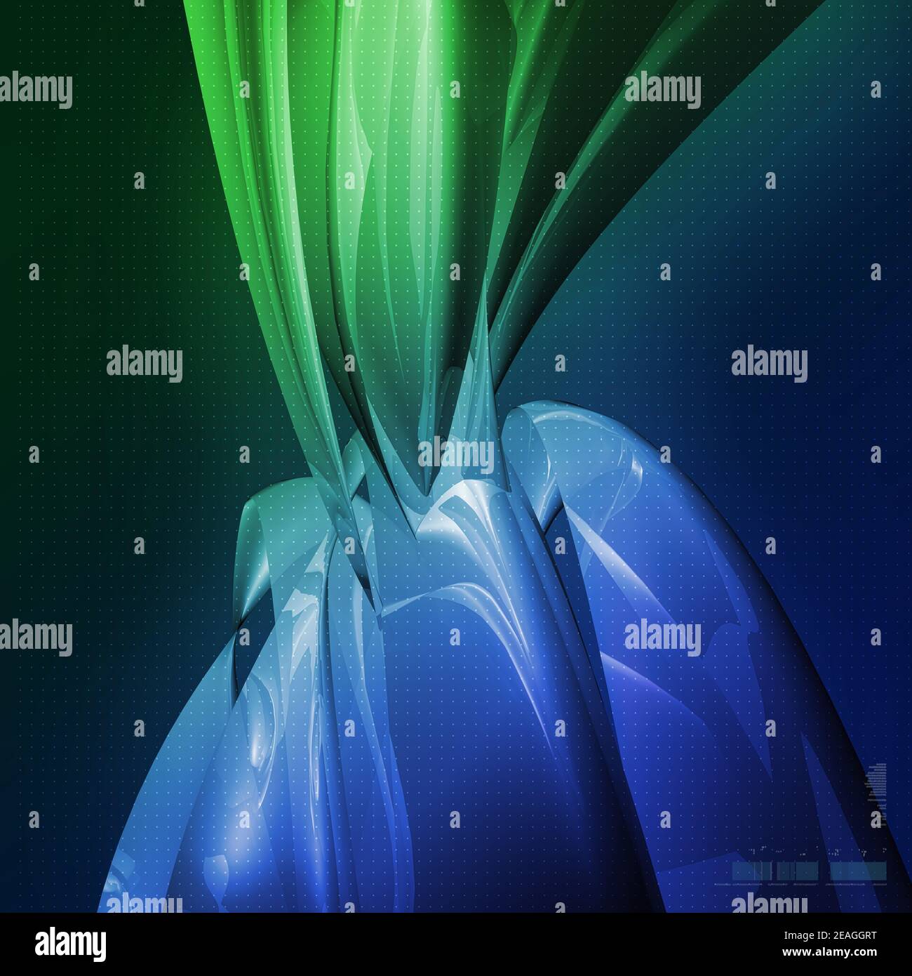 Abstract blobby surface, 3D rendering background. A blue graphic design ...