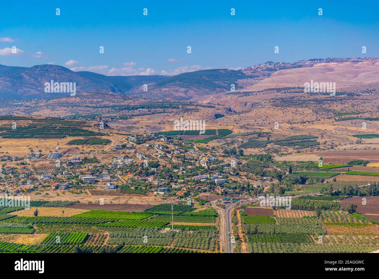 Aerial view of Hukok village from Mount Arbel in Israel Stock Photo - Alamy