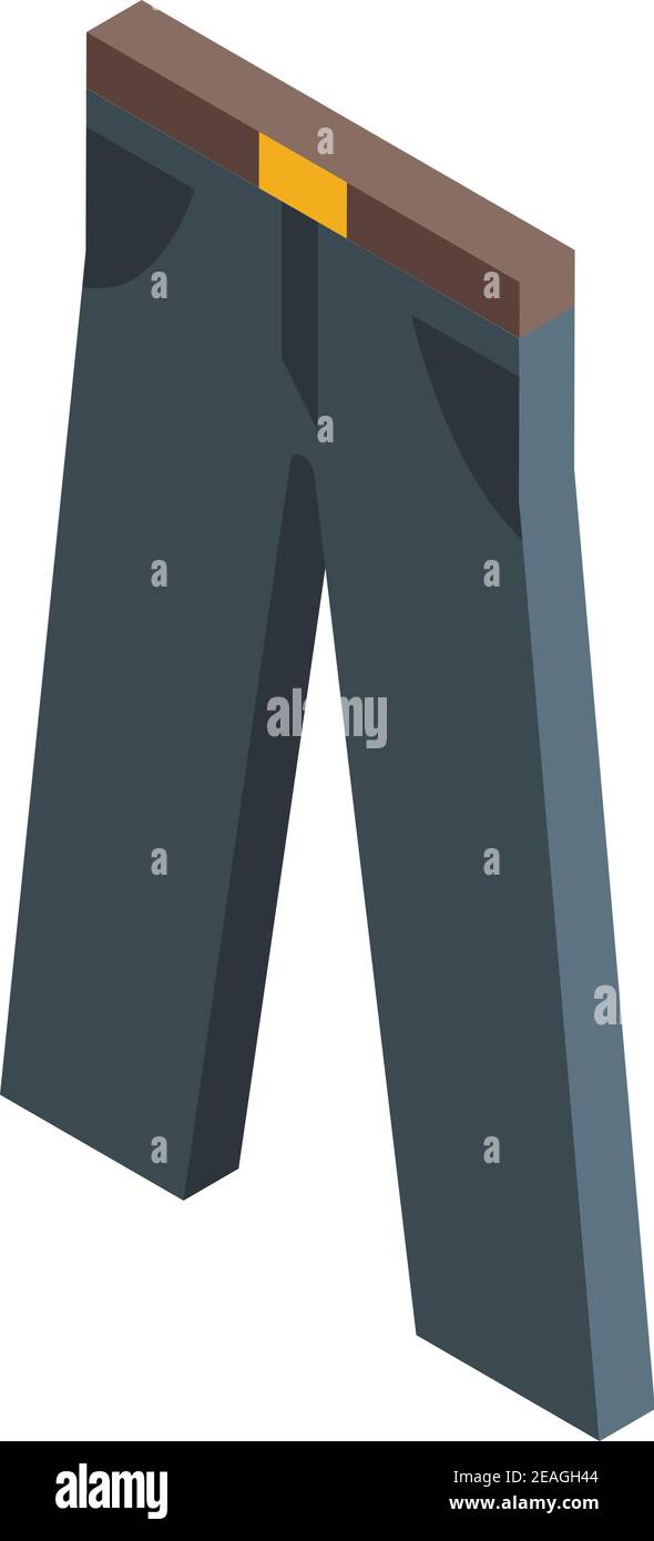 School uniform pants icon. Isometric of school uniform pants vector ...