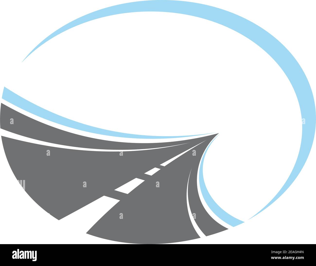 Tarred road with center lines disappearing to infinity in a receding ...