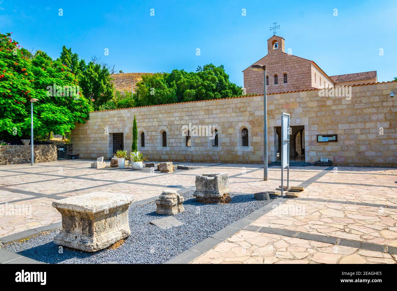 Church of the multiplication of the loaves and fishes in Tabgha, Israel ...
