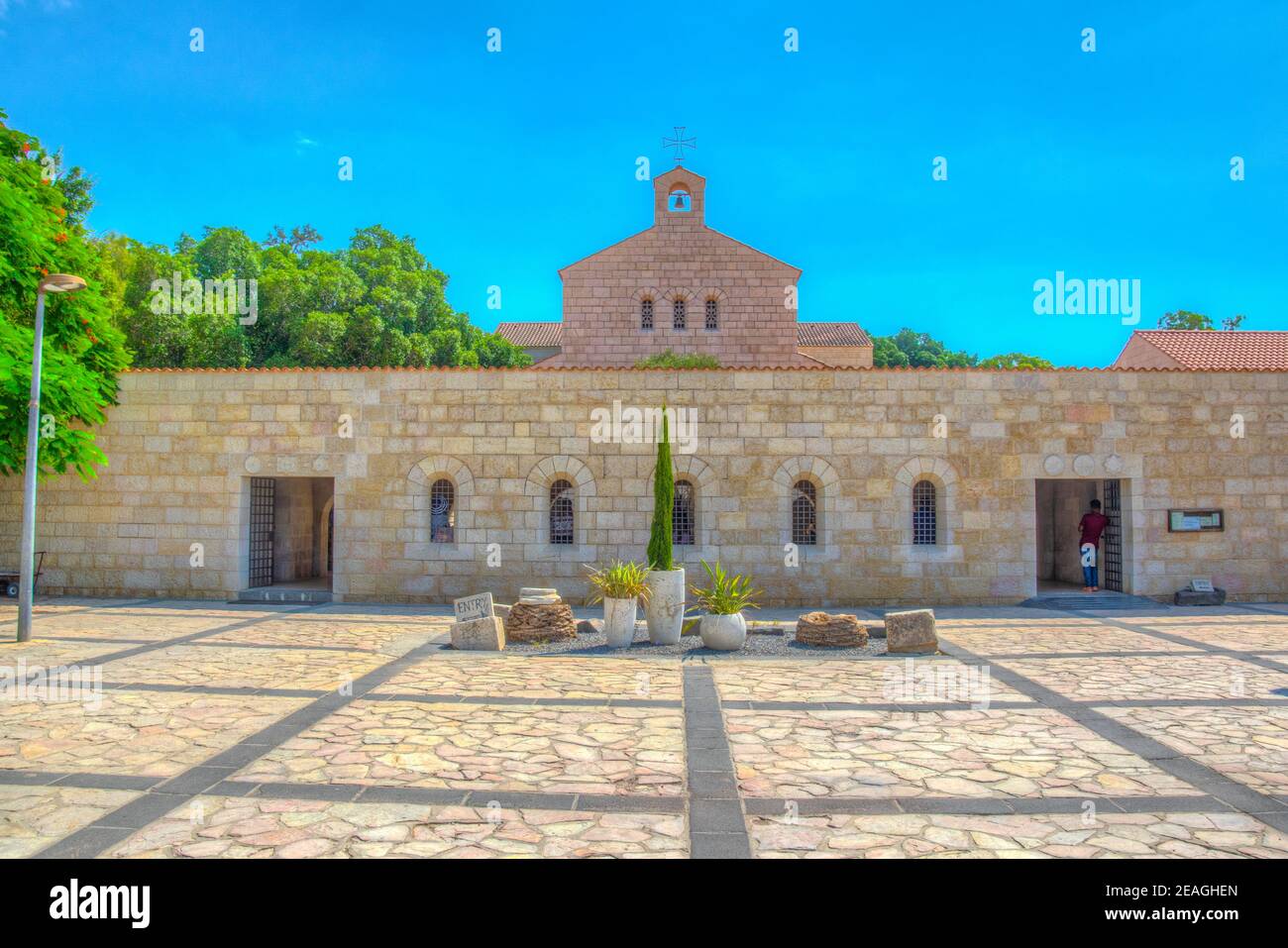 Church of the multiplication of the loaves and fishes in Tabgha, Israel ...