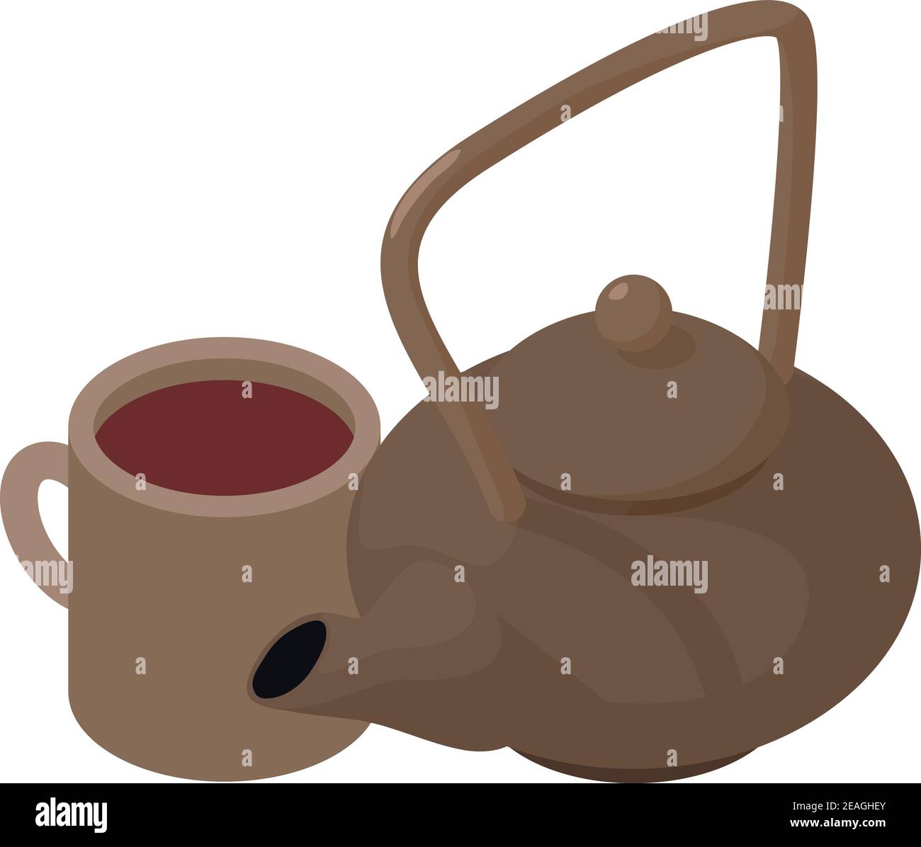 Morning tea icon. Isometric illustration of morning tea vector icon for ...