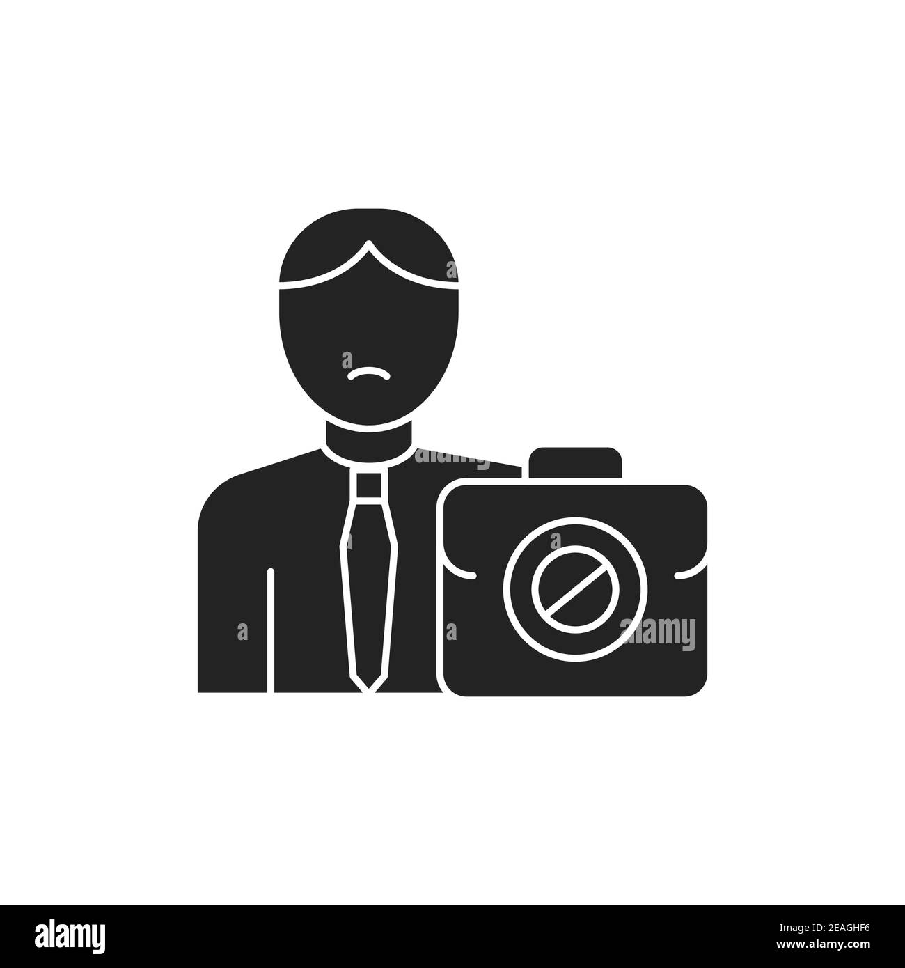 Unemployed person line color icon. Sign for web page, mobile app ...