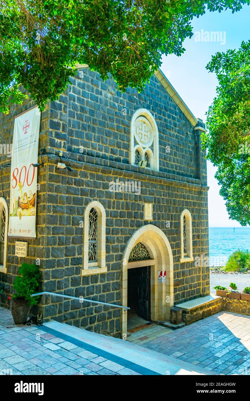Church of the primacy of saint peter in Tabgha, Israel Stock Photo - Alamy