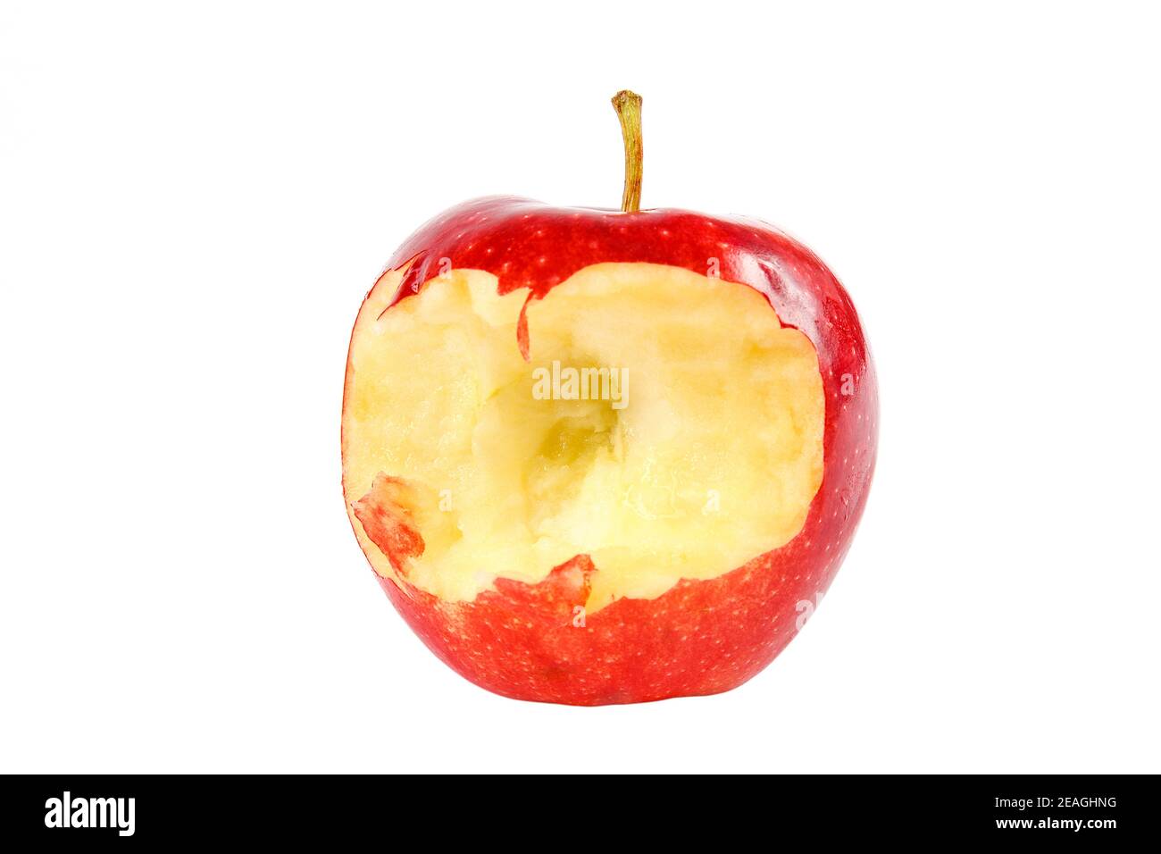 Bitten apple isolated on white background Stock Photo - Alamy