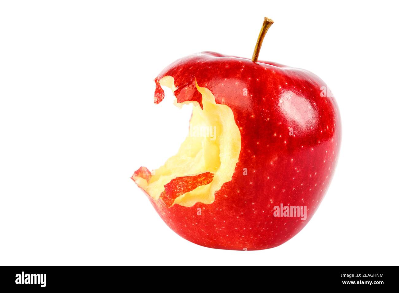 Bitten apple isolated on white background Stock Photo - Alamy