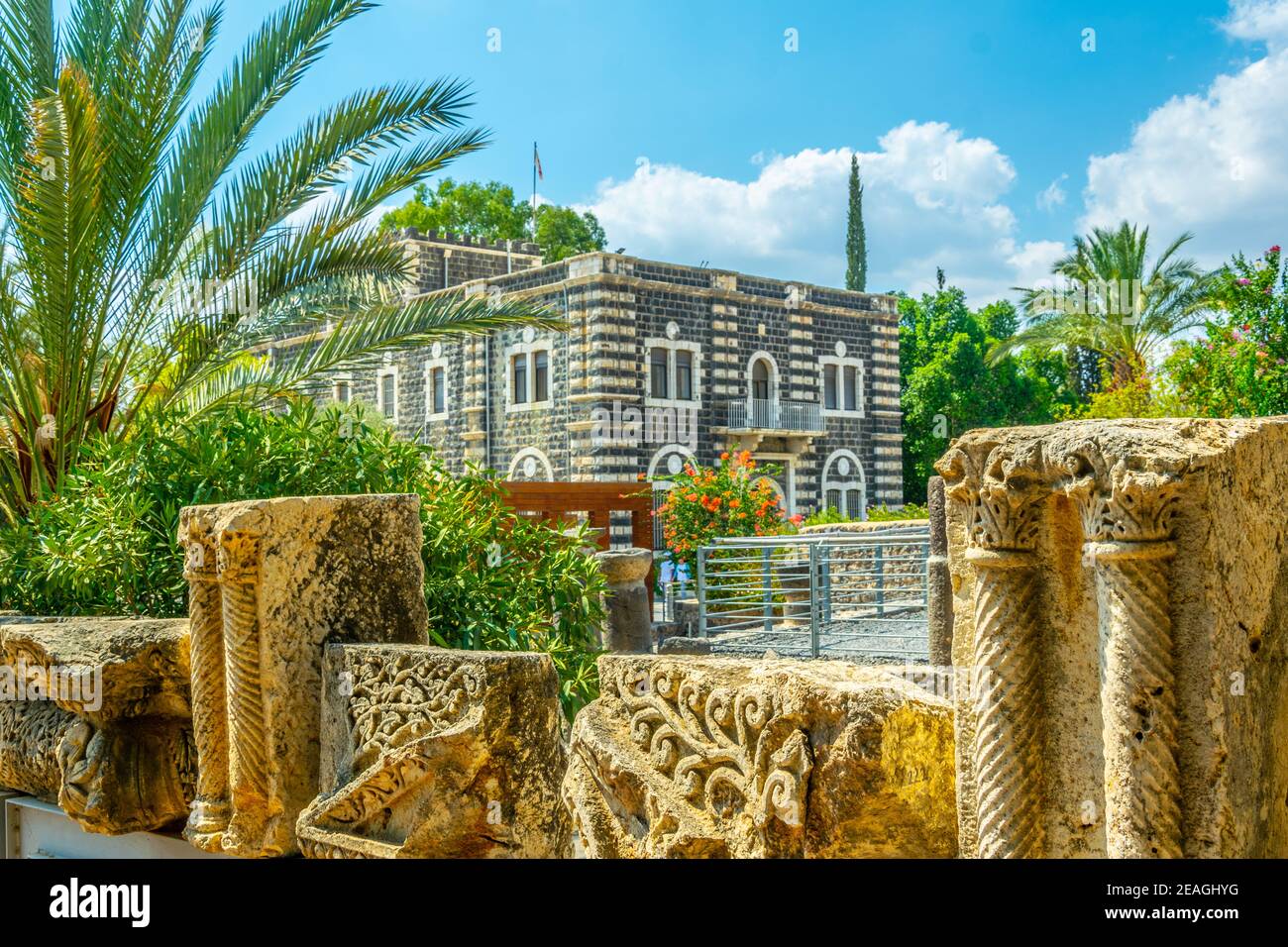 Franciscan monastery in Capernaum, Israel Stock Photo - Alamy