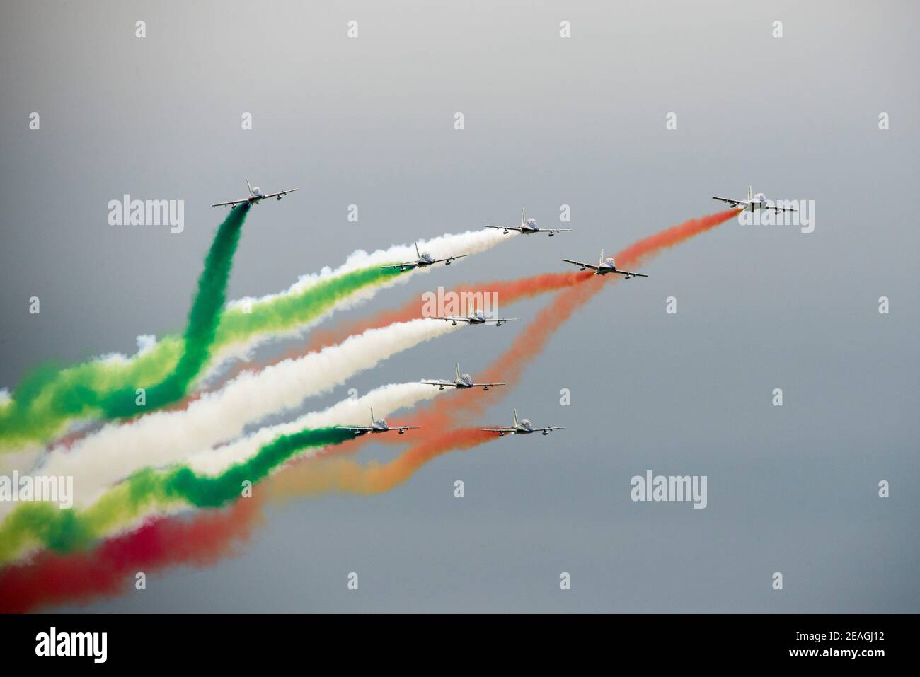 Frecce Tricolori Italian display team Stock Photo - Alamy
