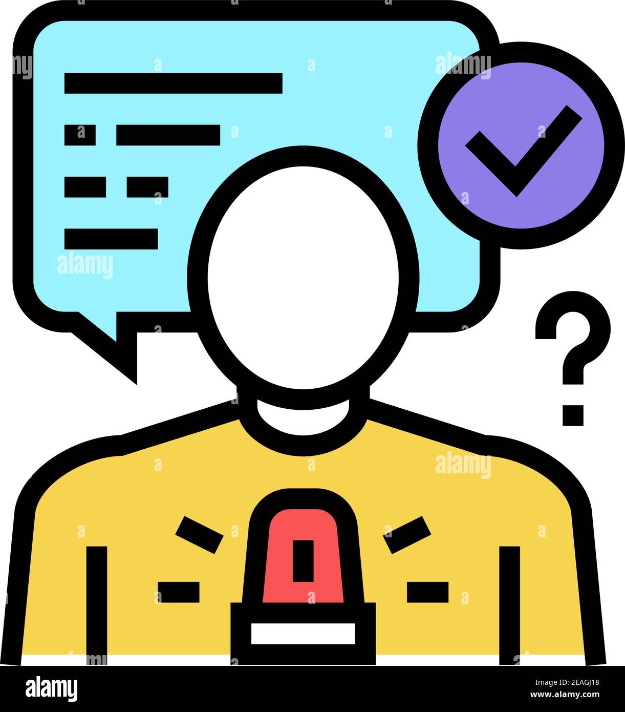 decision making soft skill color icon vector illustration Stock Vector ...