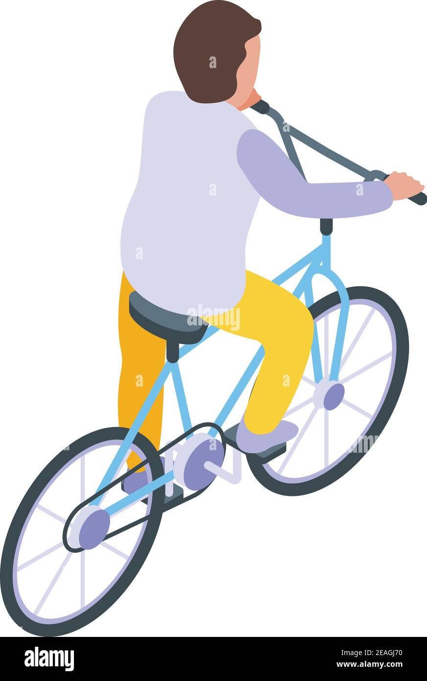 Active kid cycling icon. Isometric of active kid cycling vector icon ...
